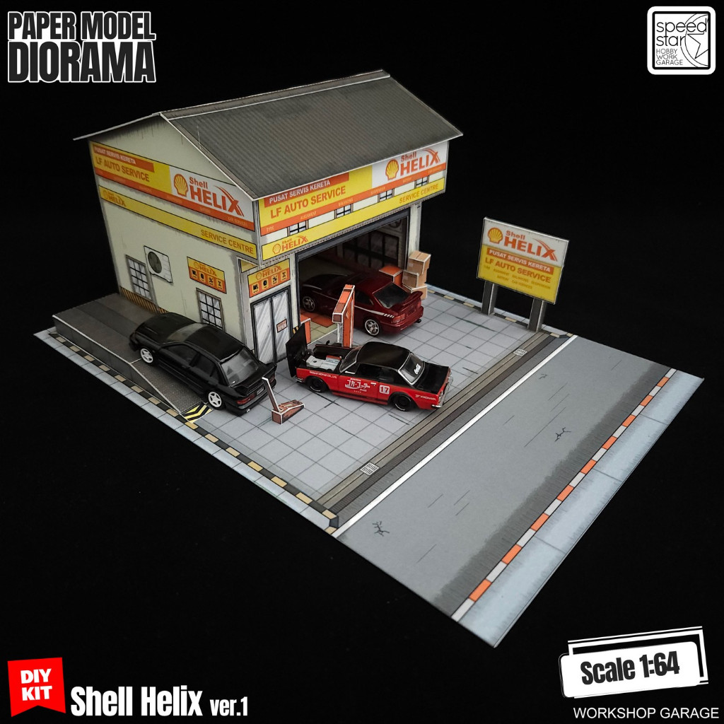 1:64 Shell Helix Workshop ver.1 diorama | Shopee Singapore