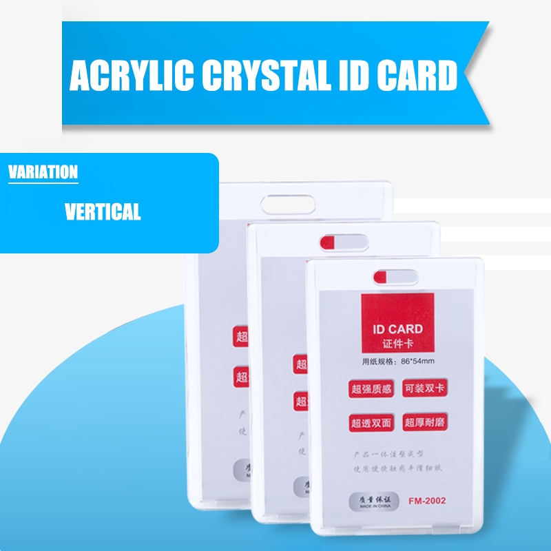 Acrylic Slide Transparent ID Card Holder | Name Tag Holder | Access ...