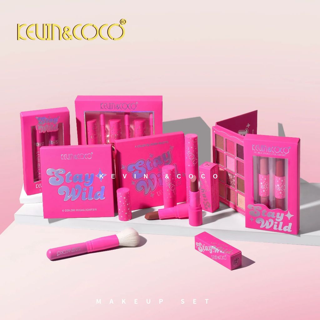 KEVIN&COCO Stay Wild Eyeshadow Highlight Blusher Palette Mascara ...