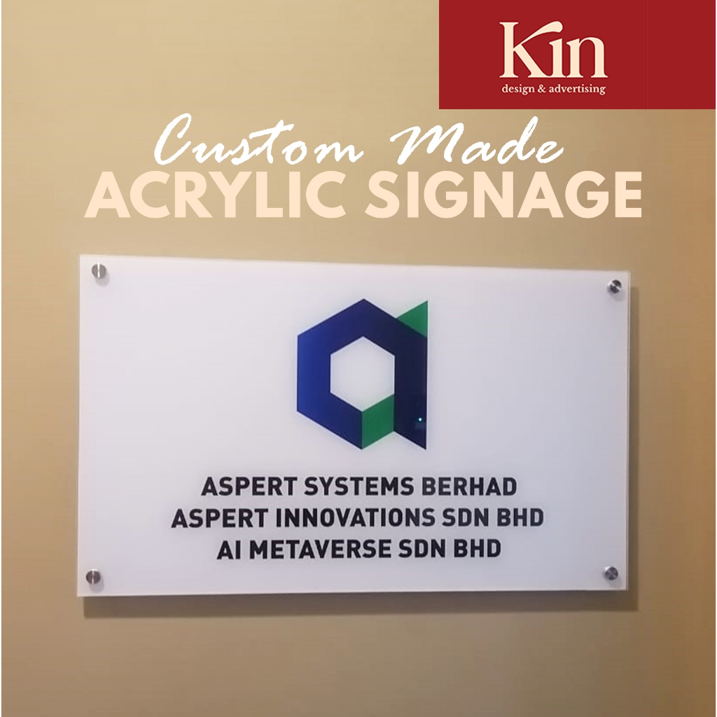 KIN - Custom Acrylic Signboard / Signage / Indoor Acrylic Signage (READ ...