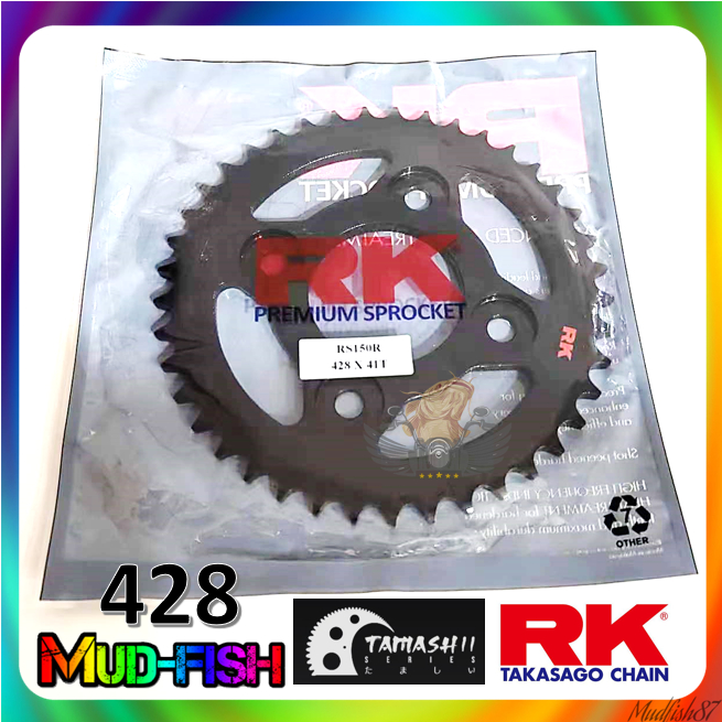 GEGANCU HITAM RK TAMASHII BLACK REAR SPROCKET FOR HONDA RS150 | RSX ...