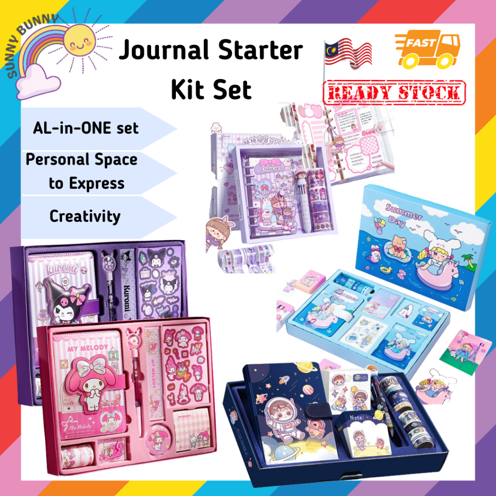 DIY Journal Set Cute Diary Notebook Student Notebook Stationery Set ...