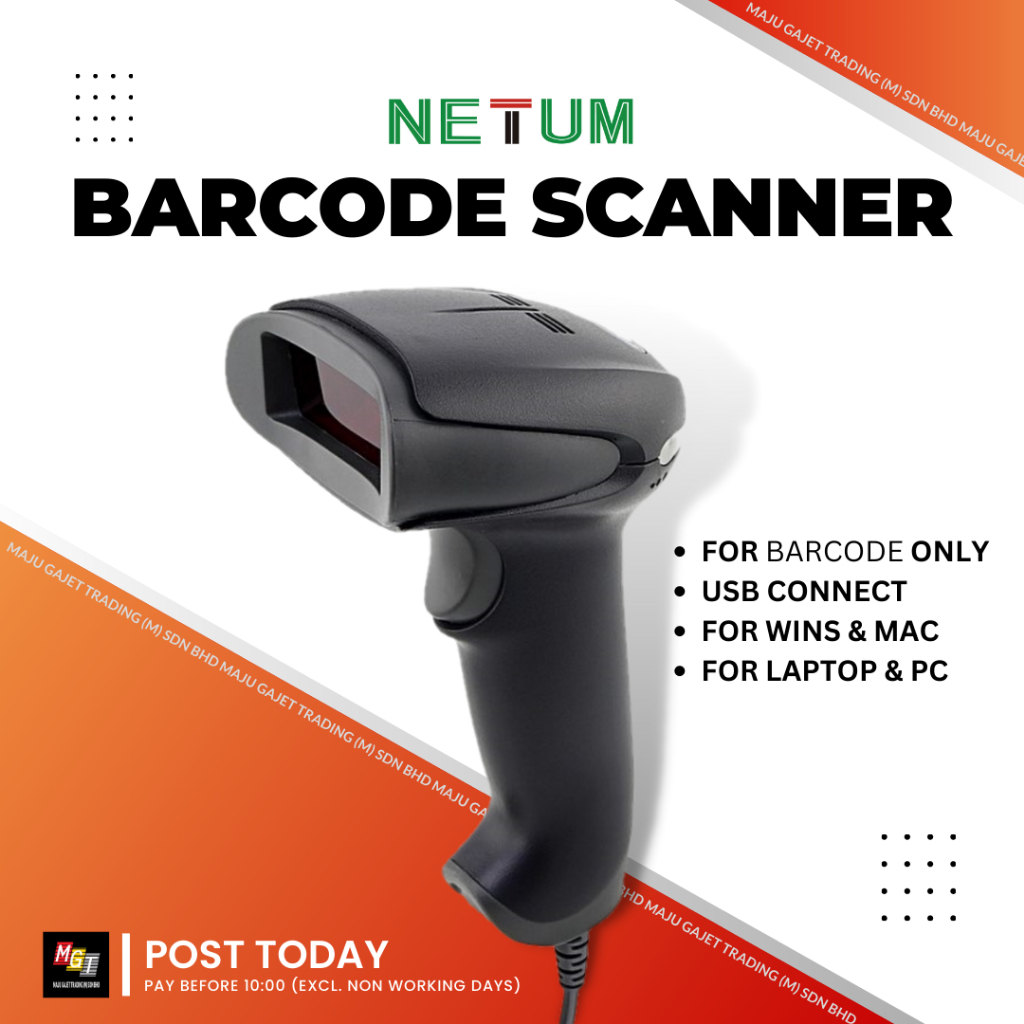 NETUM Barcode Scanner USB Bar Code Scaner Cashier Wired Wireless Scan ...