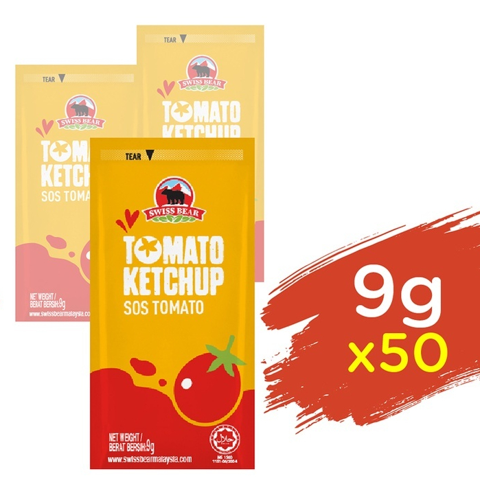 Swiss Bear Tomato Ketchup Sachet 9g (50 pcs) Sos Tomato | Shopee Singapore