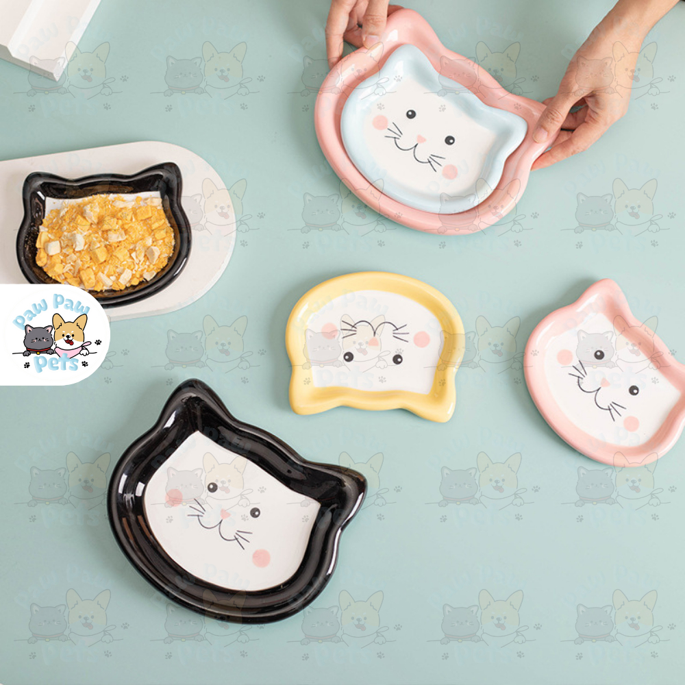 Pet Cat & Dog Food Plate Snack Plate Feeding Plate Pet Feeder | Pinggan ...