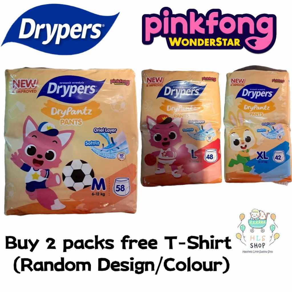 Drypers Drypantz Diapers Pants PingFong Edisi Terhad M58/L48/XL42/XXL36 ...