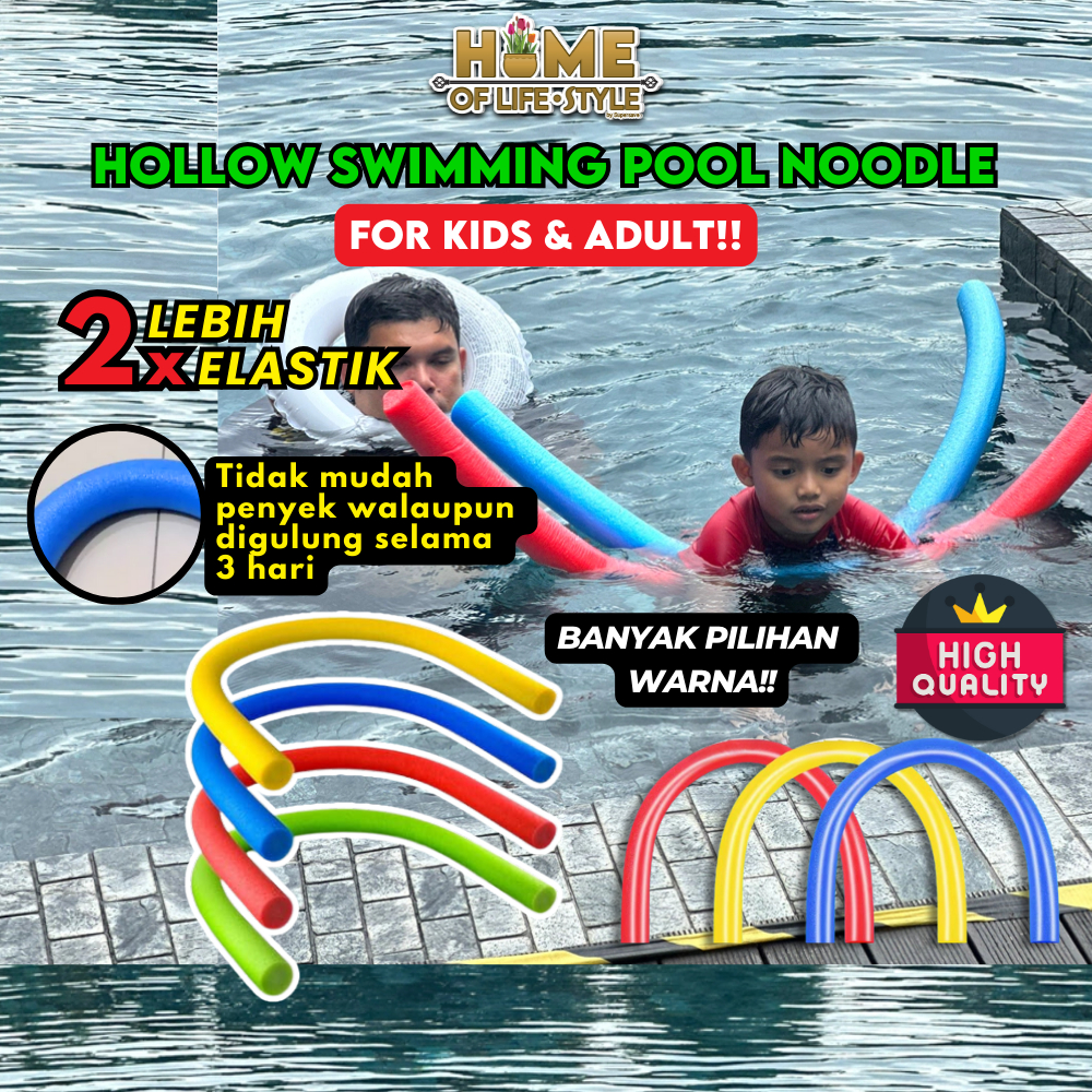 HOLS Pool Noodle Swimming Float Hollow Sticks for Kids and Adult Foam ...