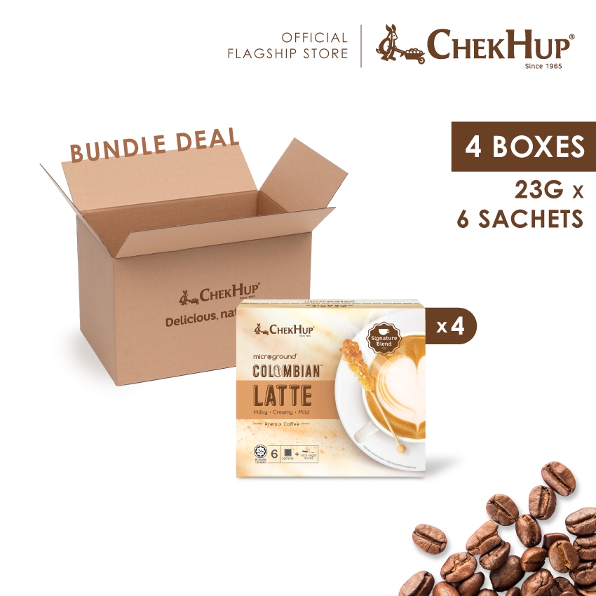 Chek Hup Microground Colombian Latte (23g x 6s) [Bundle of 4] | Shopee ...