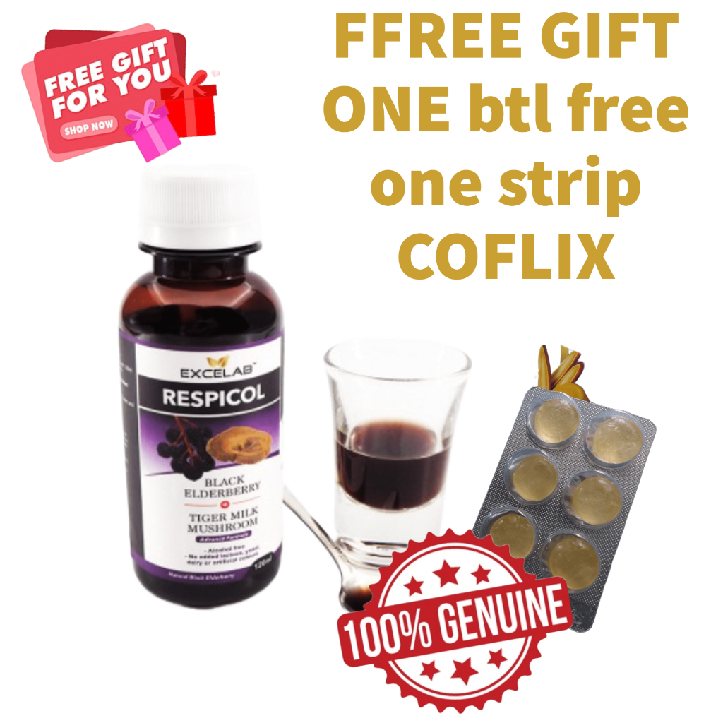 EXCELAB RESPICOL 120ML (ELDERBERRY + TIGER MILK MUSHROOM) | Shopee ...