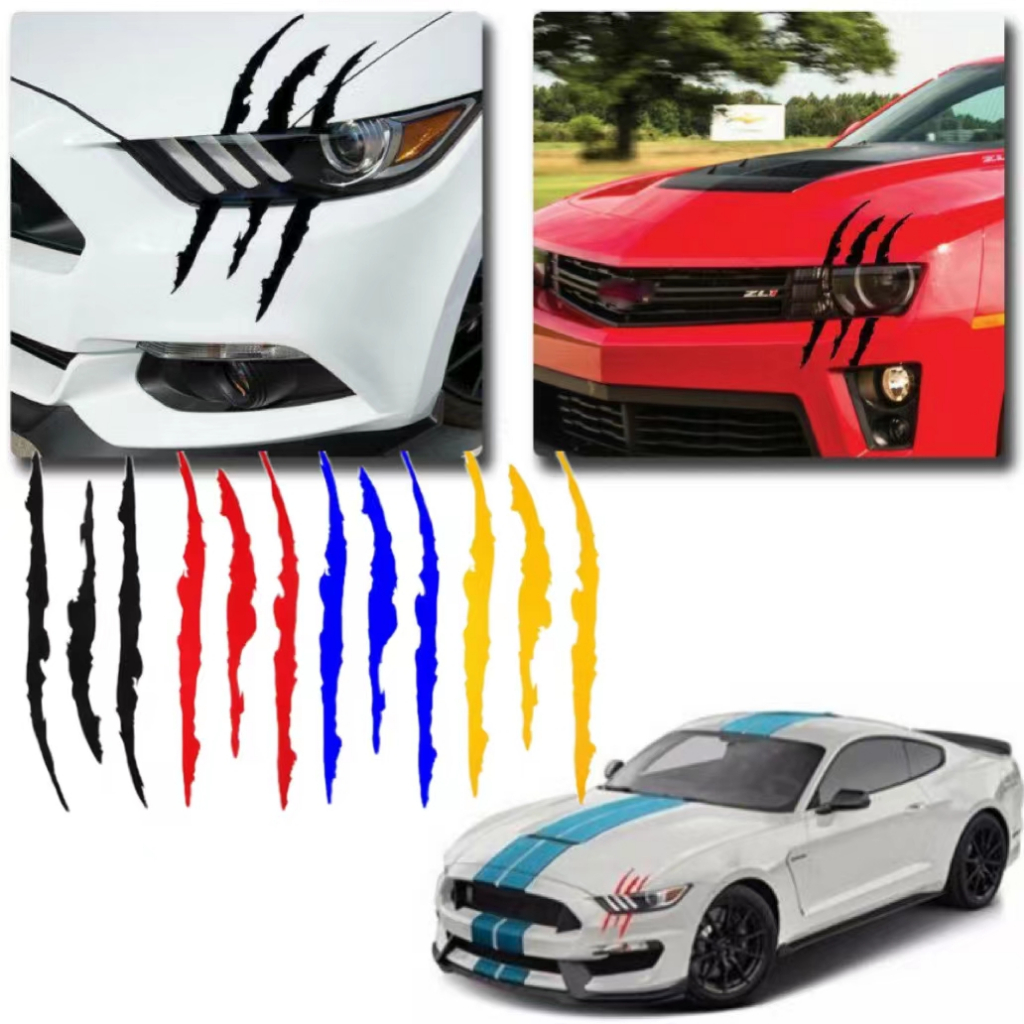 1Pcs Monster Claw Sticker Car Motorcycle Body Bumper Bonnet Roof Decal ...
