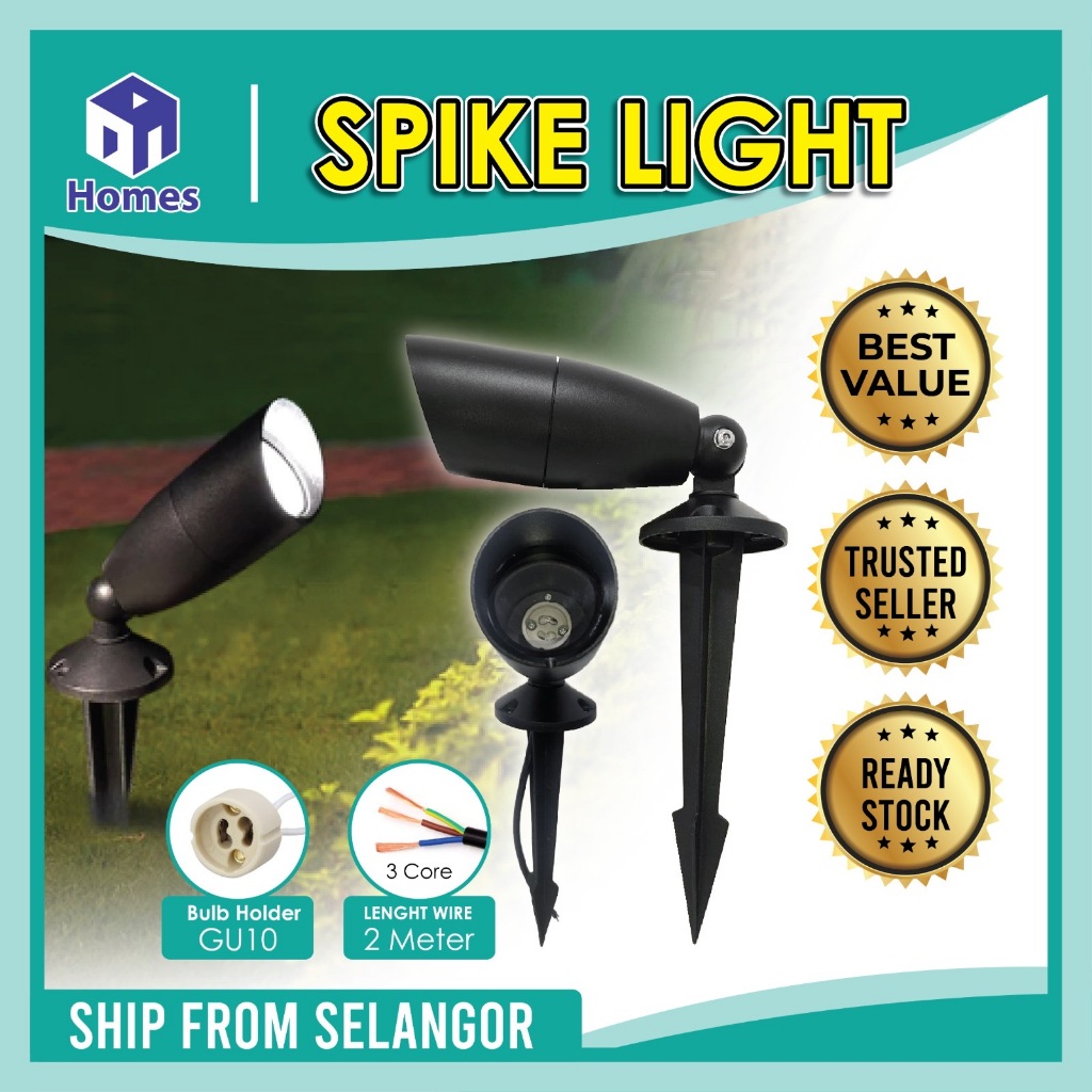 Garden Lawn Light Spike Light Landscape Lamp GU10 with Cap Die-Cast ...