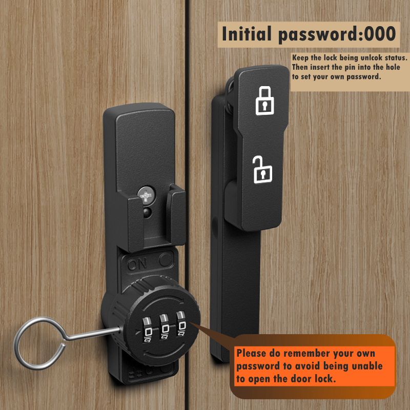 Door Latch With Code Free Punch Door Latch 90 /180 Hasp Lock For Slide ...