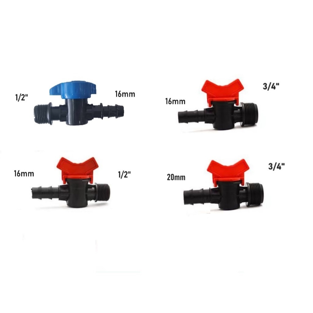 16mm/20mm/25mm Quick Action Valve Male Thread Irrigation / Fertigasi ...