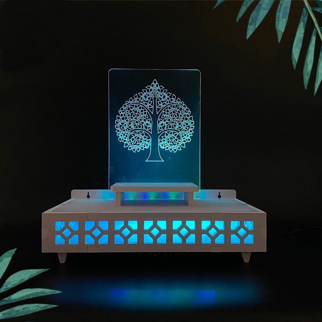 T Thailand Color-changing LED Buddha Stand Small Festival LED Altar ...