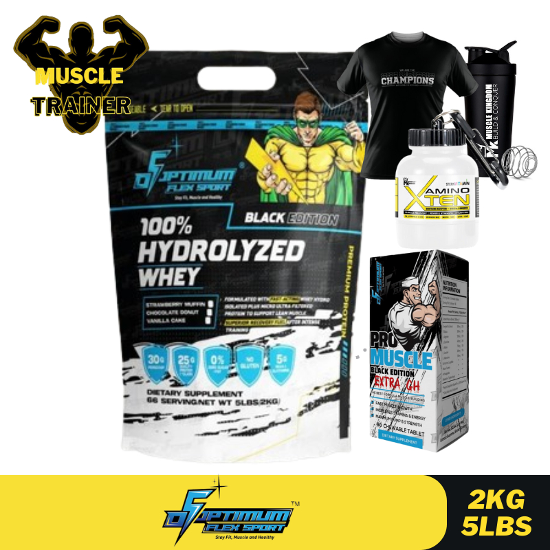 Optimum Flex Hydrolyzed Halal Whey Protein Lean Muscle Fit Body Naik ...