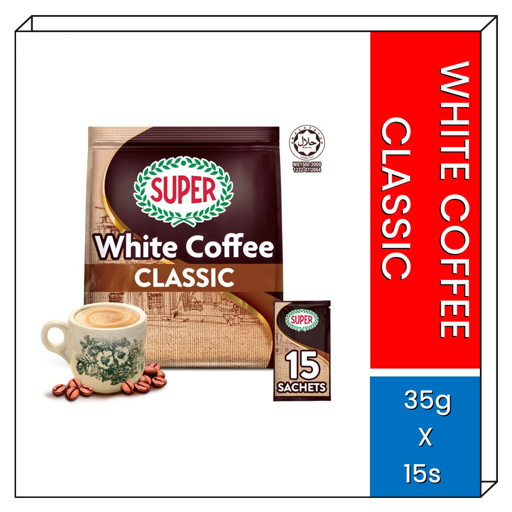 SUPER Instant 3 In 1 Classic White Coffee (35g x 15's) | Shopee Singapore