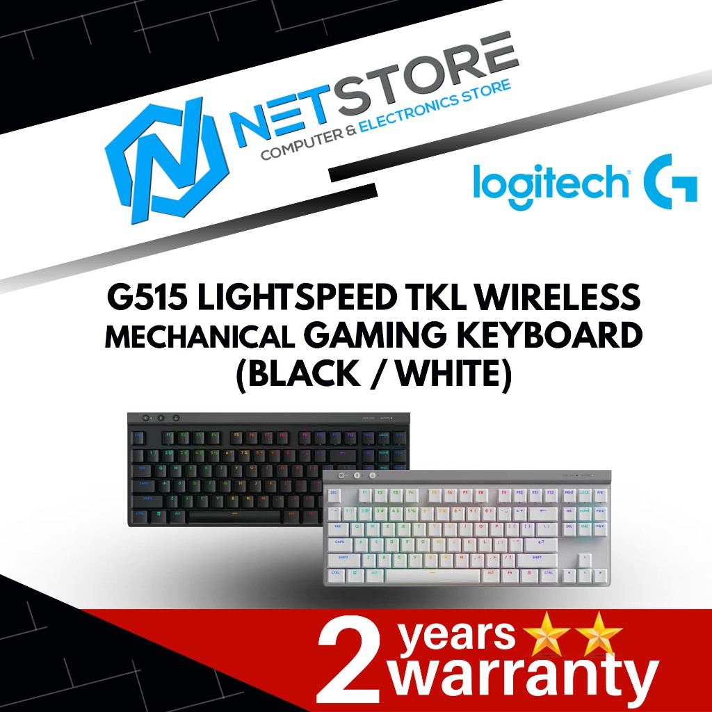 LOGITECH G515 LIGHTSPEED TKL WIRELESS MECHANICAL GAMING KEYBOARD (BLACK ...
