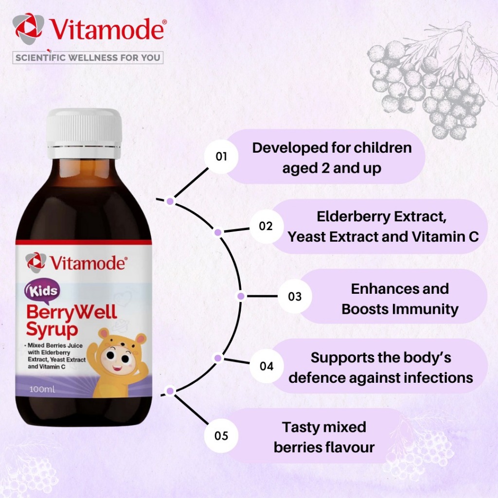 VITAMODE BERRY WELL SYRUP 100ML (EXP: 14/11/2024) | Shopee Singapore