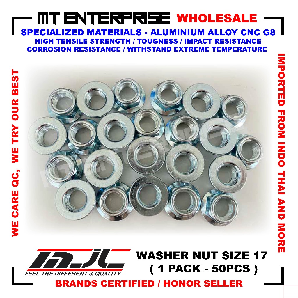 MJL Washer Nut Size 17 - 1 pack - 50pcs | Shopee Singapore