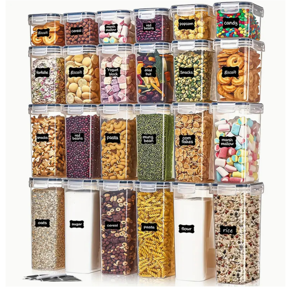 TopMart Basic 808 - 4Pcs Set - Airtight Food Storage Containers With ...