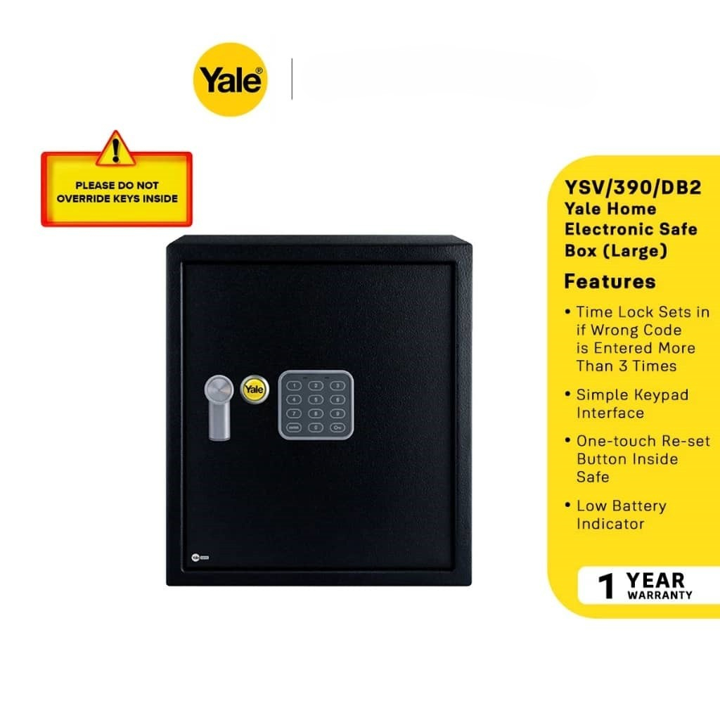 Yale Home Electronic Security Safe Box Value Home Safe YSV/390/DB2 ...