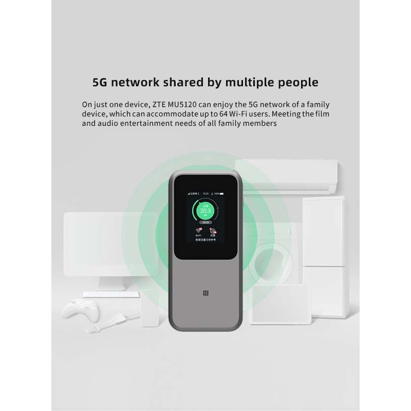 5G MIFi NEW MODEL ZTE MU5120 Mifi Mobile Modem Router Up To 5.7Gbps ...