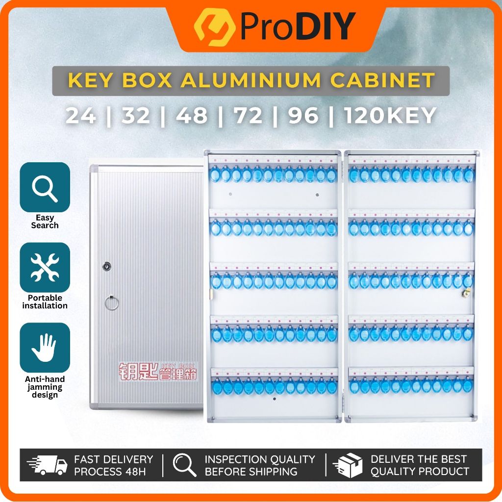 HVILOG H-1120 KEY BOX ALUMINIUM CABINET SAFETY KEY STORAGE BOX ( 24 32 ...