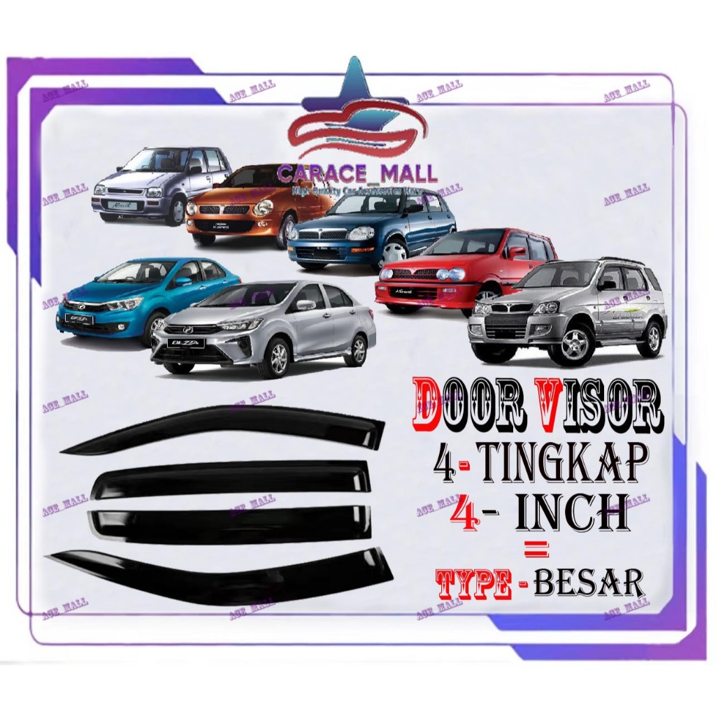 Kembara 4Tingkap Air Press Miria Window Train kancil DoorVisor Mugen ...