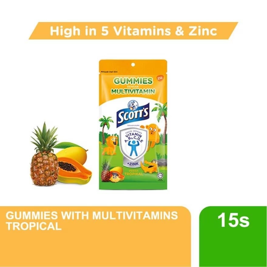 SCOTT'S Multivitamin Gummies Tropical Bone, Teeth & Eye 15S (9/11/2024 ...