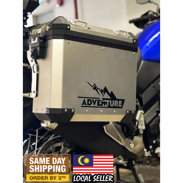 Motorcycle Aluminum Side Box Top Box Sticker ADV Adventure Decal GS ...
