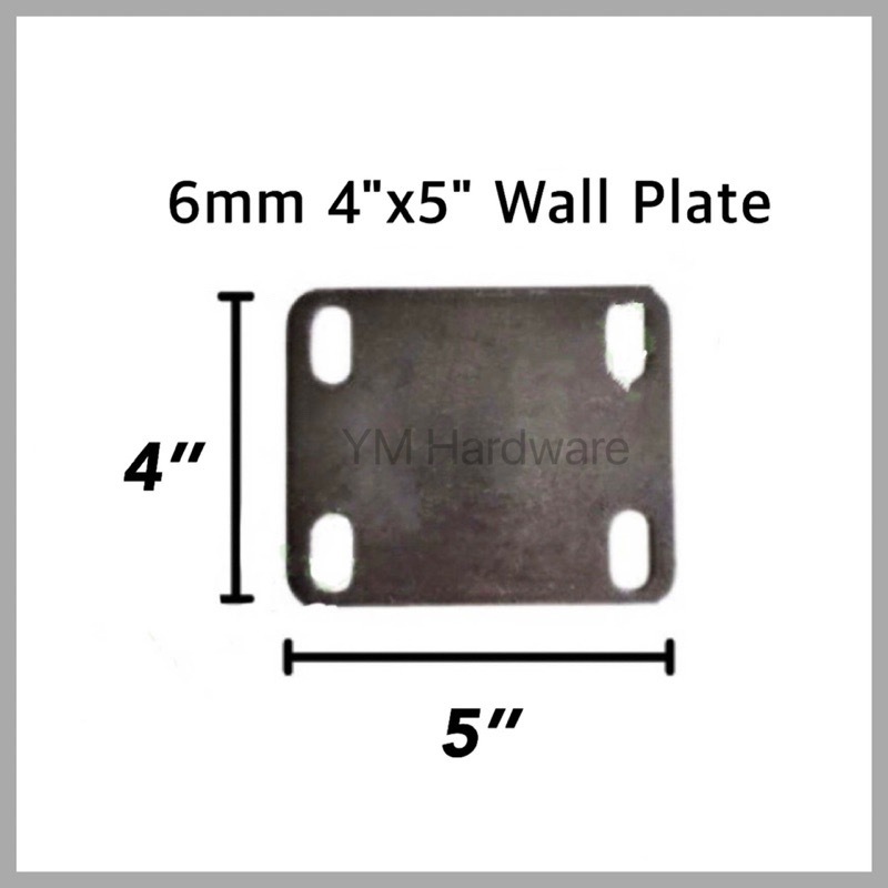4mm x 4’’x 5’’ Tapak Besi Welding/ Wall Plate/Gate Bracket/Metal Plate ...