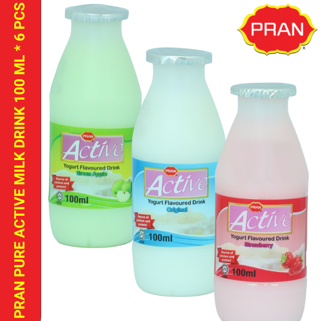 PRAN Active Milk Drink (100ml x 6 Pcs) | Shopee Singapore