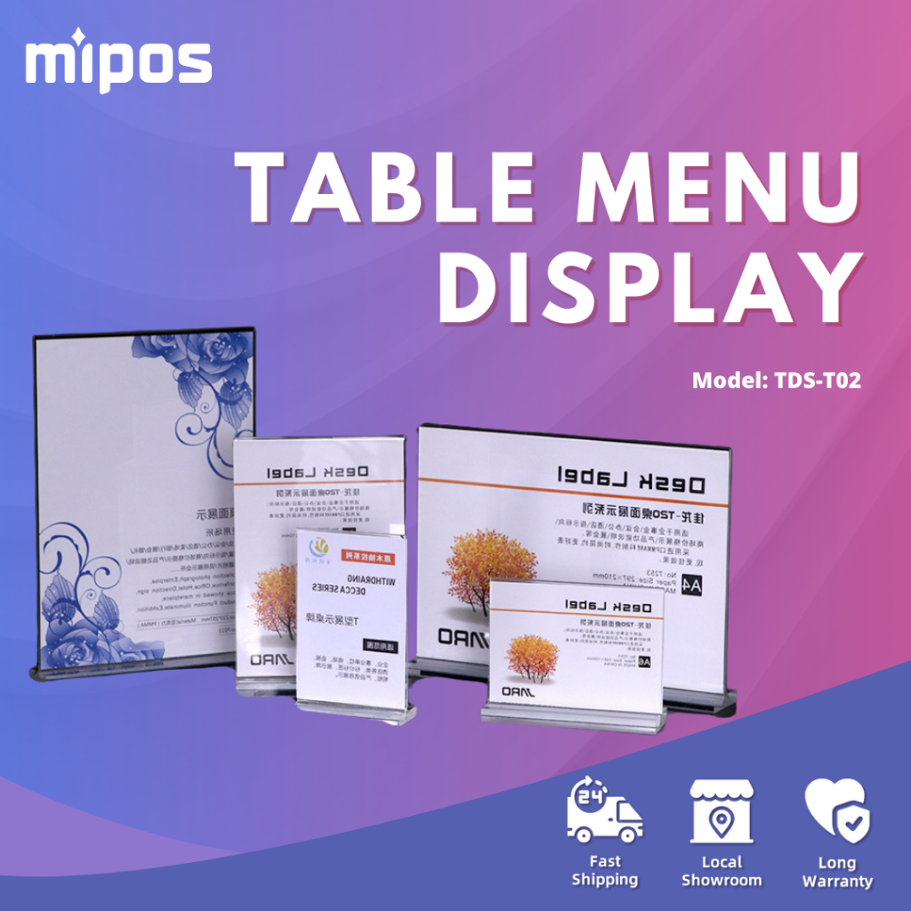 Table Menu Stand Restaurant A4/A5/A6 | Acrylic T stand | T-shaped Table ...