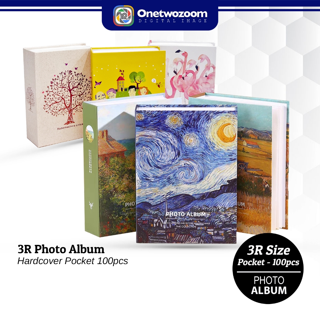 Photo Album 3R | SQUARE Photo 3.5 inch Album | Hardcover Pocket Album ...