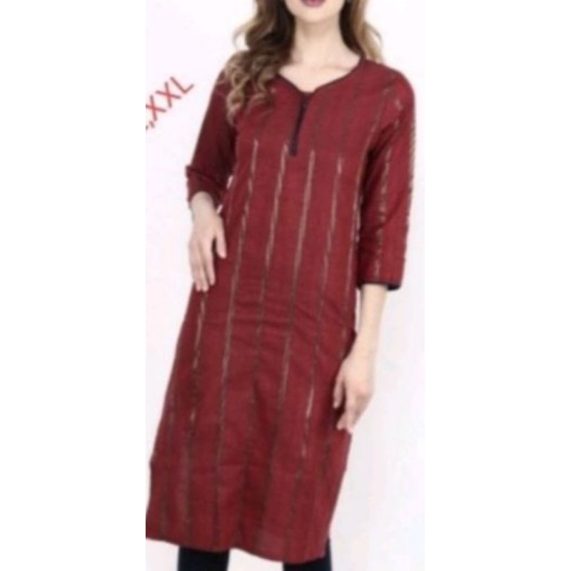 S-36,m-38,l-40,xl-42,xxl-44 kurti labuh bawah lutut kain crepe mixsaiz ...
