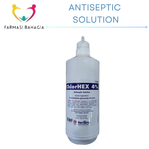 [ Exp 8/2026 ] STERILINE CHLORHEX 4% ANTISEPTIC SOLUTION 1 LITRE ...