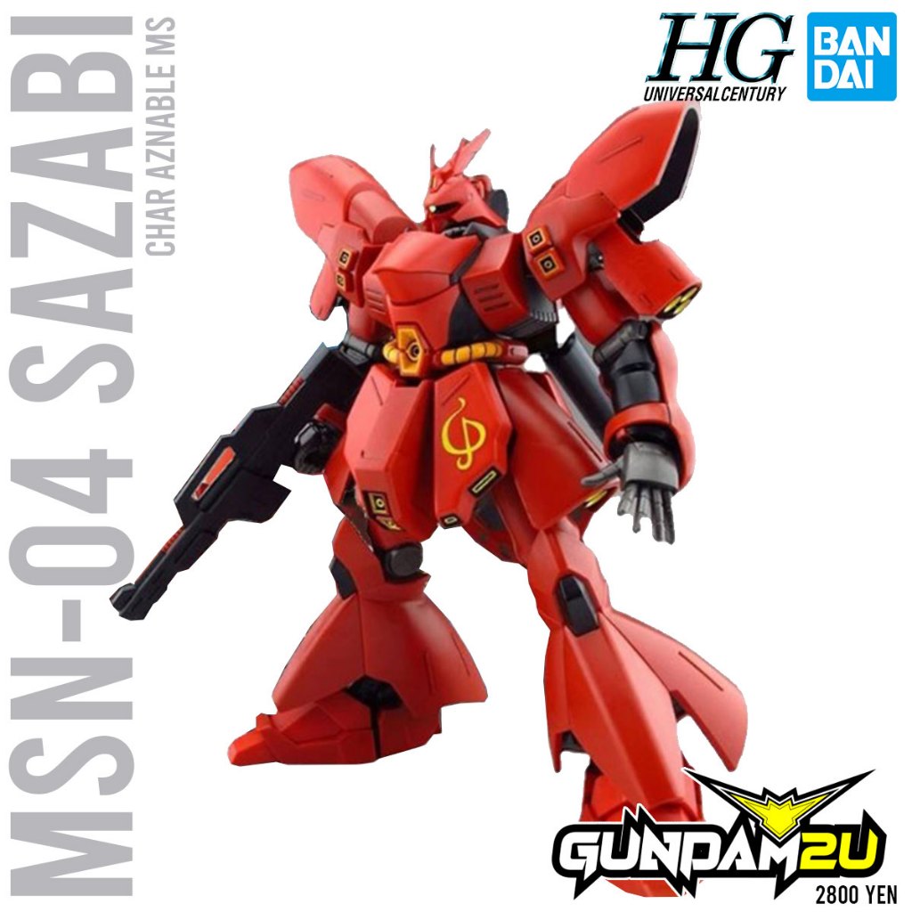 BANDAI HG 1/144 Sazabi - High Grade HGUC 088 Gundam Char Counterattack ...