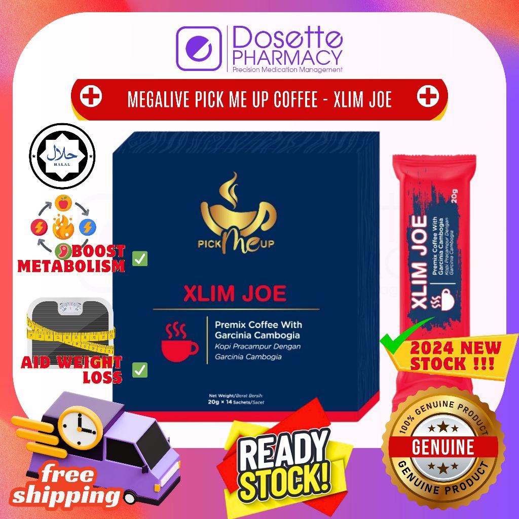 MEGALIVE PICK ME UP INSTANT COFFEE MIX 14 SACHETS X 20G - XLIM JOE ...