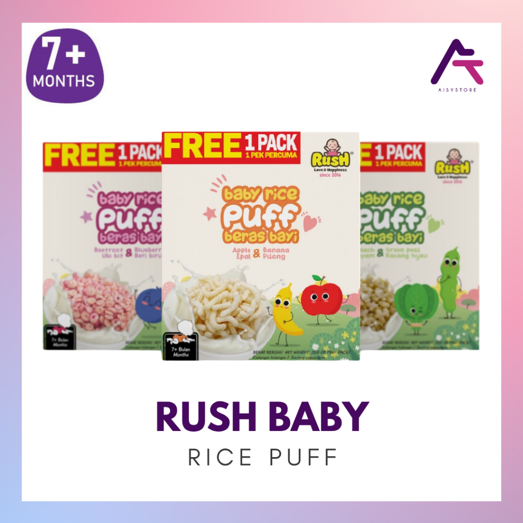 Rush Baby - Rice Puff Apple Banana, Beetroot Blueberry, Spinach Green ...