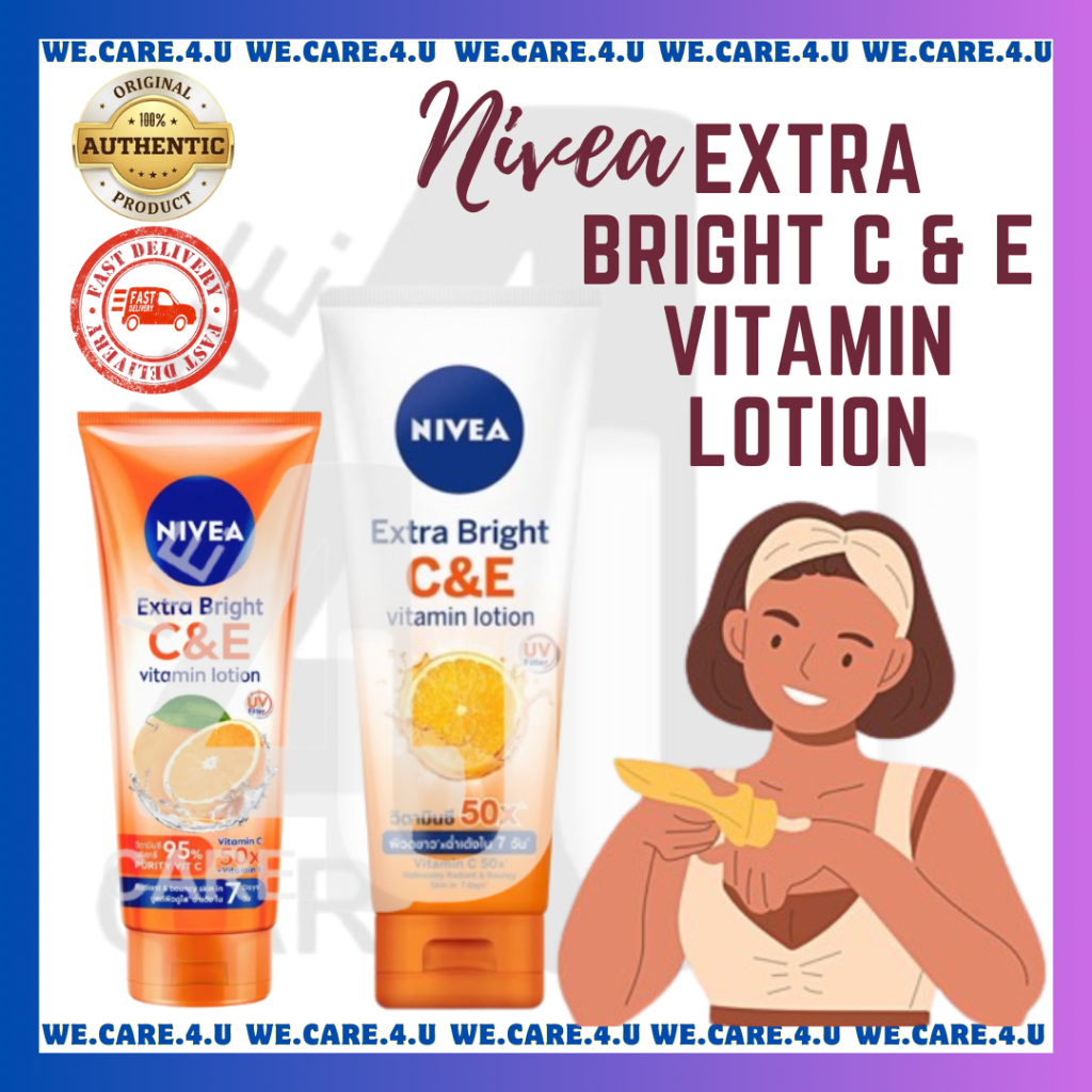 NIVEA EXTRA WHITE VITAMIN C&E BODY LOTION VITAMIN C 50X + VITAMIN E ...