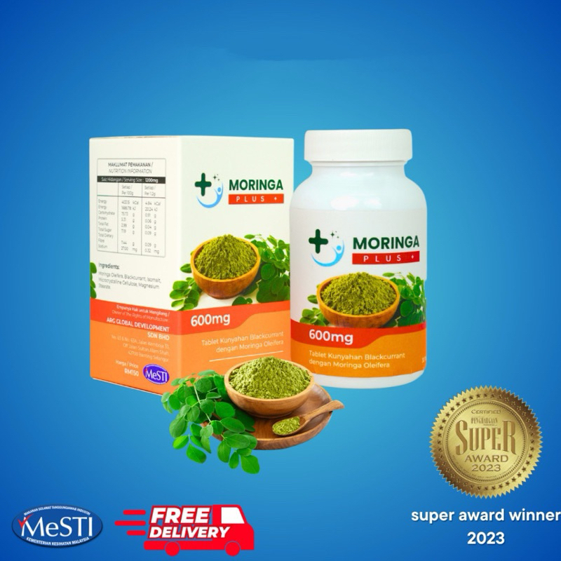 MORINGA PLUS + CAPSULE -PENAWAR KENCING MANIS, KOLESTROL, DARAH TINGGI ...