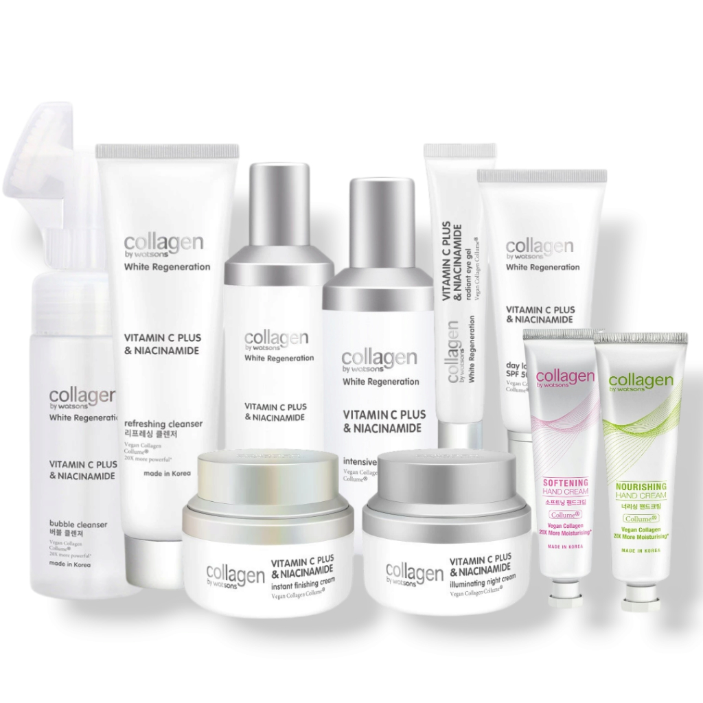 COLLAGEN BY WATSONS White Regeneration Peeling Gel/Cleanser/Toner Cream ...