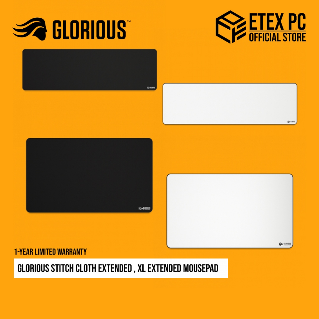 Glorious Stitch Cloth Extended , XL Extended Mousepad ( Black / White ...