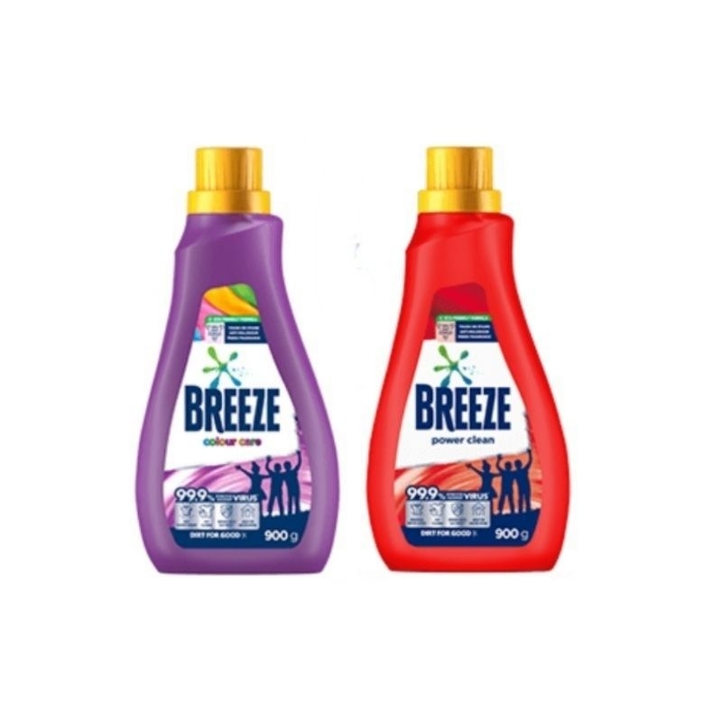 Breeze Liquid Detergent Power Clean/ Colour Care -900g | Shopee Singapore