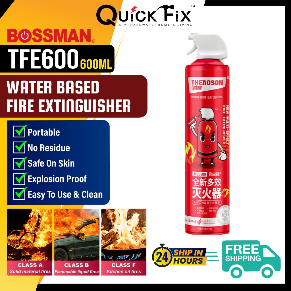 QucikFix [Water-Based Extinguiser] 600ml Pemadam Api Fire Extinguisher ...