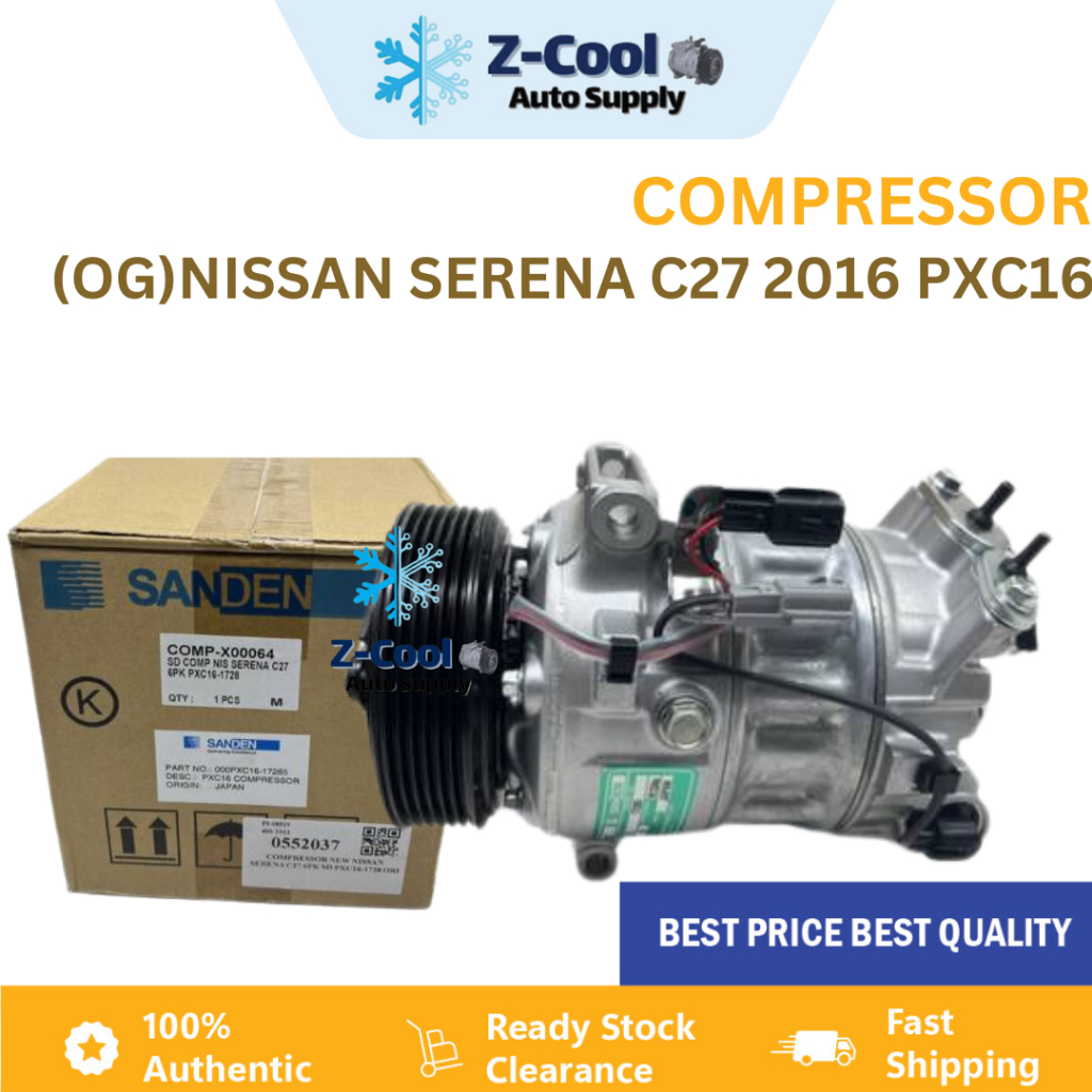 Compressor Car Aircond NEW SANDEN Nissan Serena C27 2016-2018 PXC16-1728 | Shopee Singapore