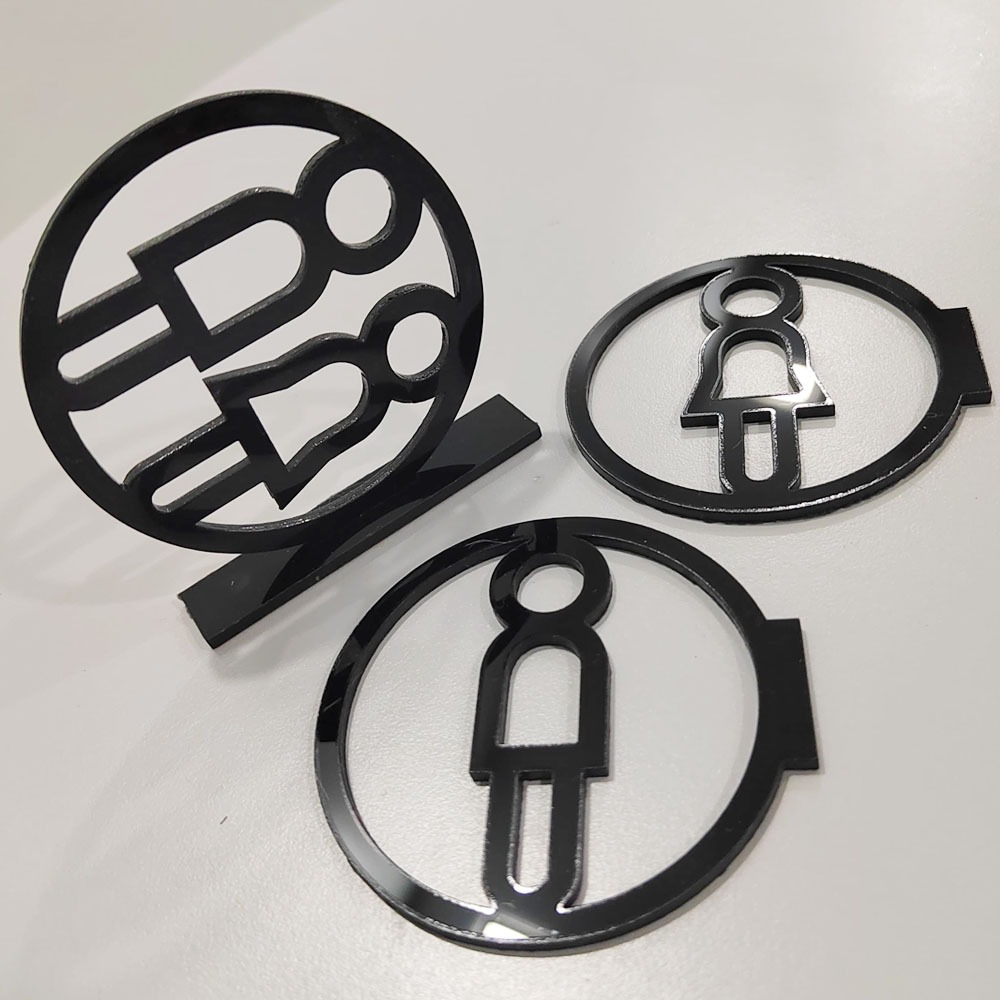 Acrylic Sign , Toilet 3D Sign , Acrylic Laser Cut , Toilet Sign ...