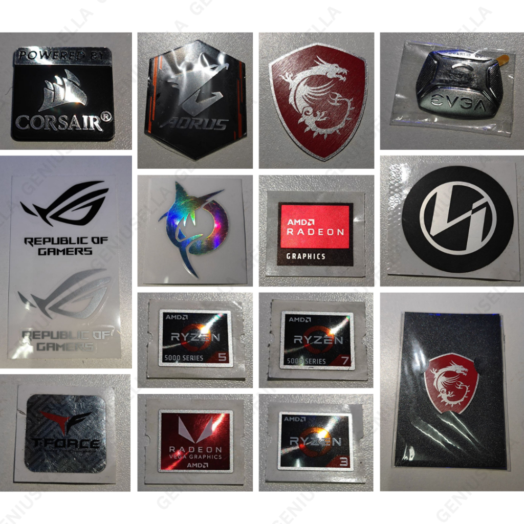 Motherboard, CPU, GPU, Peripherals Stickers | TODAK, AMD Ryzen, Intel ...