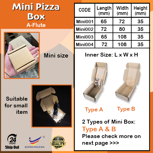 (20 Pieces Per Order) Mini Box Mini Small Kecil Box Packaging Courier ...
