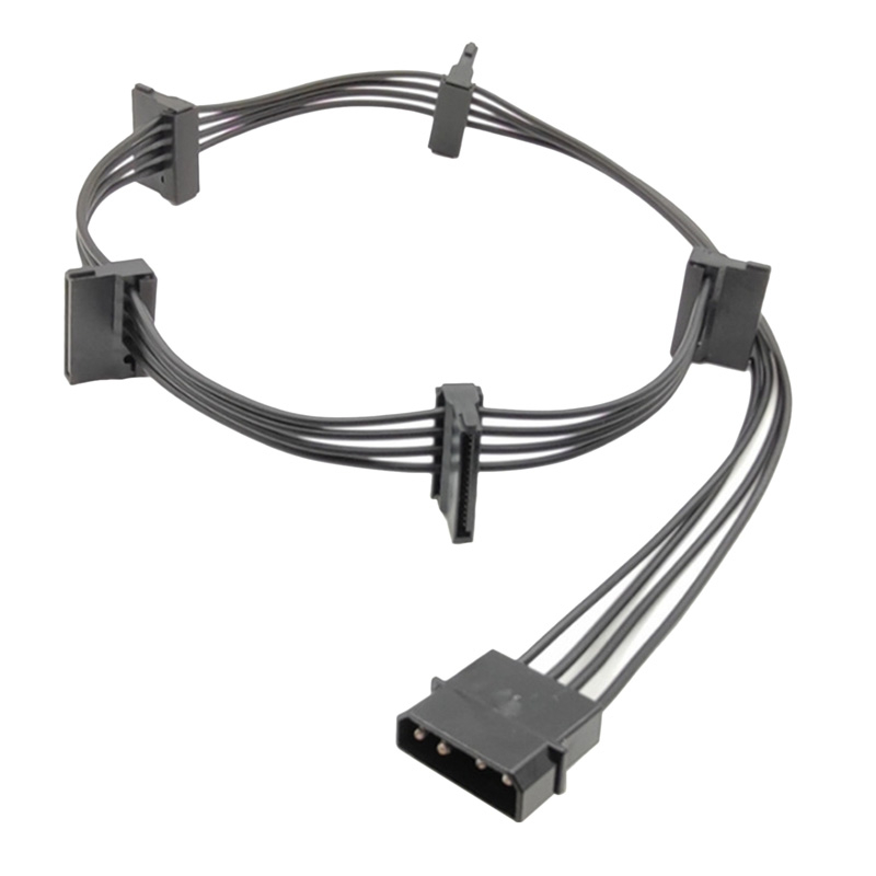 Molex 4Pin IDE to 5 SATA 15Pin Hard Drive Power Splitter for DIY PC ...